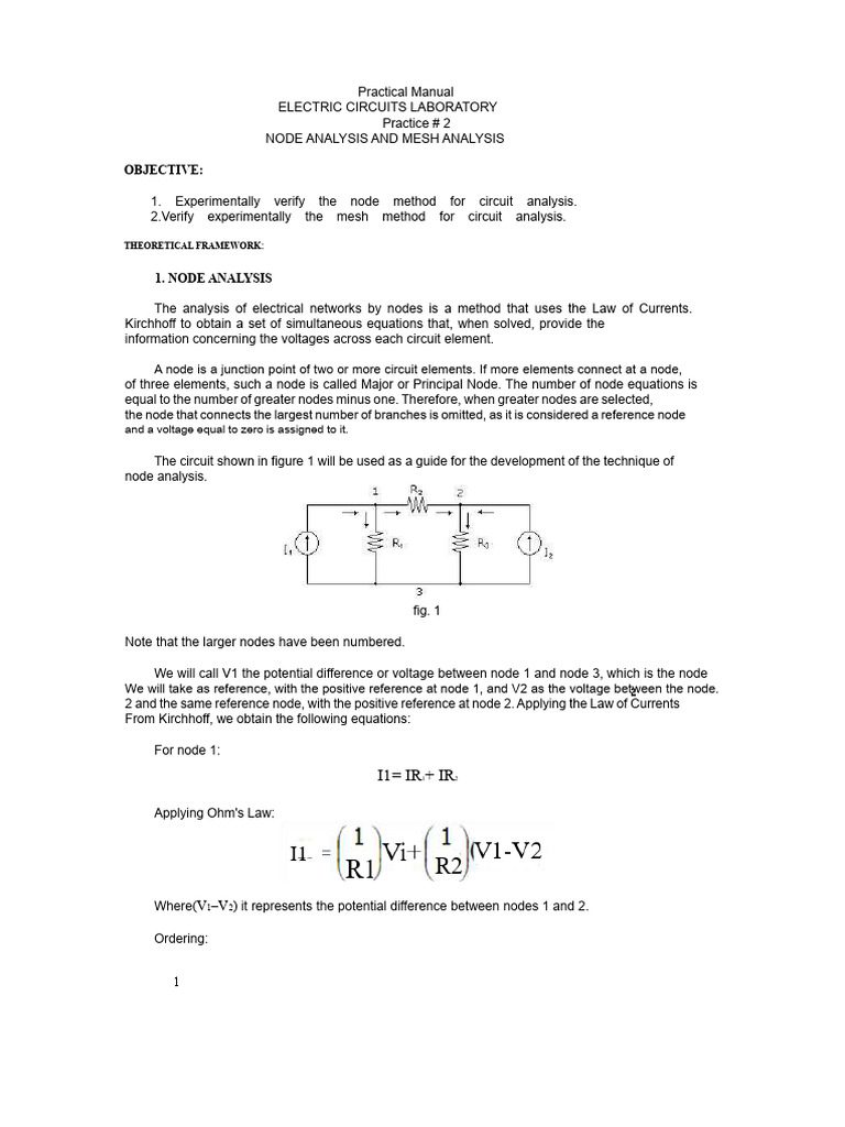 Practice Nodes and Meshes PDF | PDF | Electrical Network | Network ...