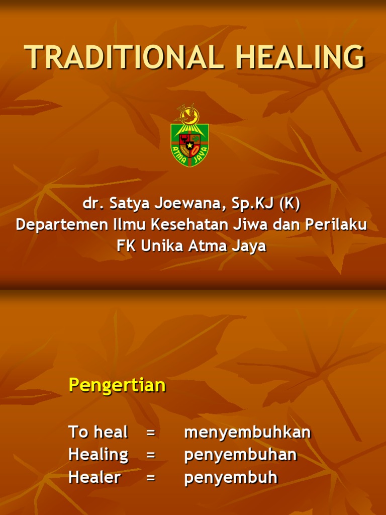 Pres Traditional Healing | PDF