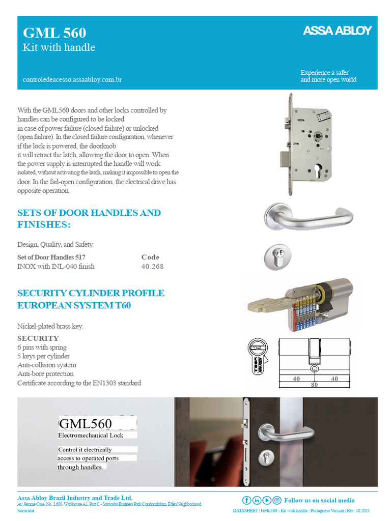 GML 560 Handle Kit Overview | PDF