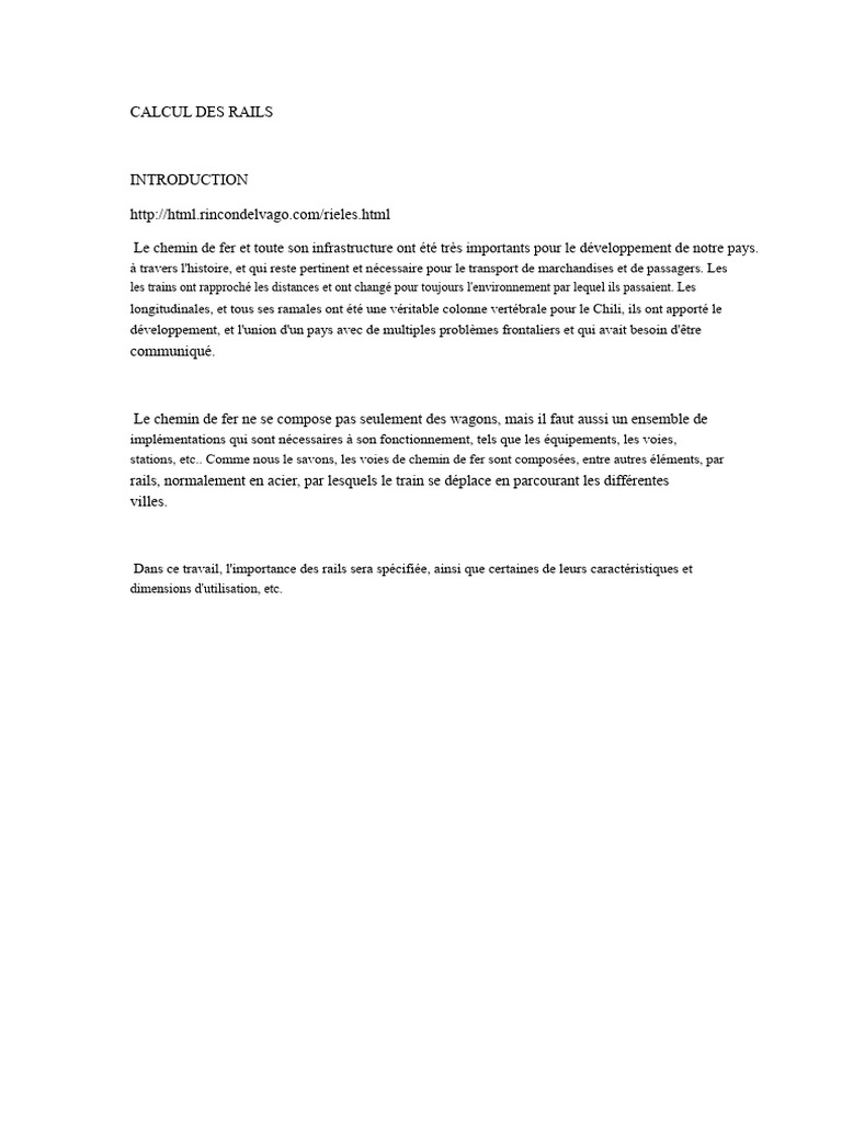 Importance et caractéristiques des rails | PDF | Transport ferroviaire ...