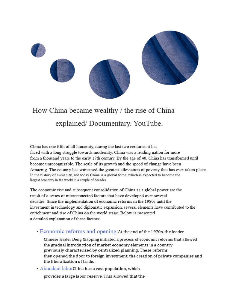 China's Economic Rise Explained | PDF | China | World Politics
