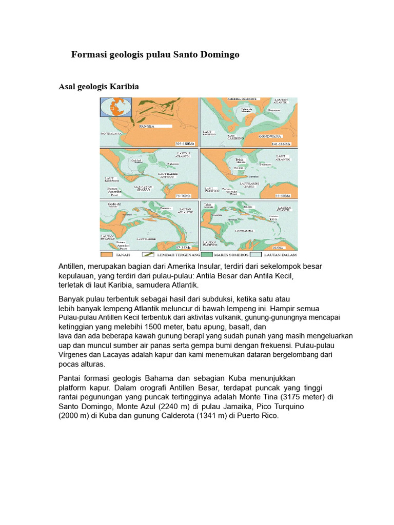 Formasi Geologis Santo Domingo Karibia | PDF