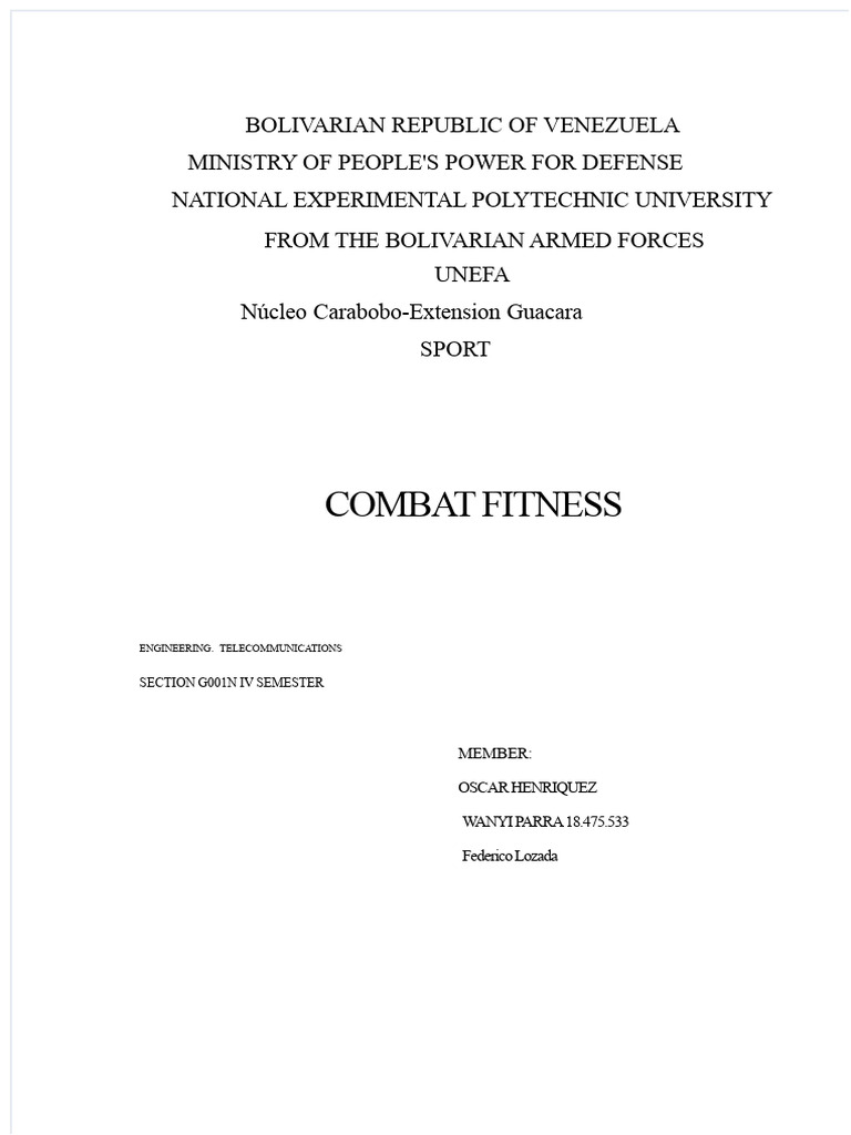 Fdocuments - Ec Combat Fitness | PDF | Anatomical Terms Of Motion | Hand