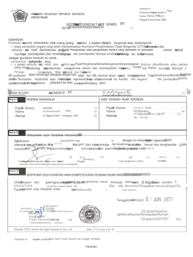 Formulir DGT1-GHS | PDF