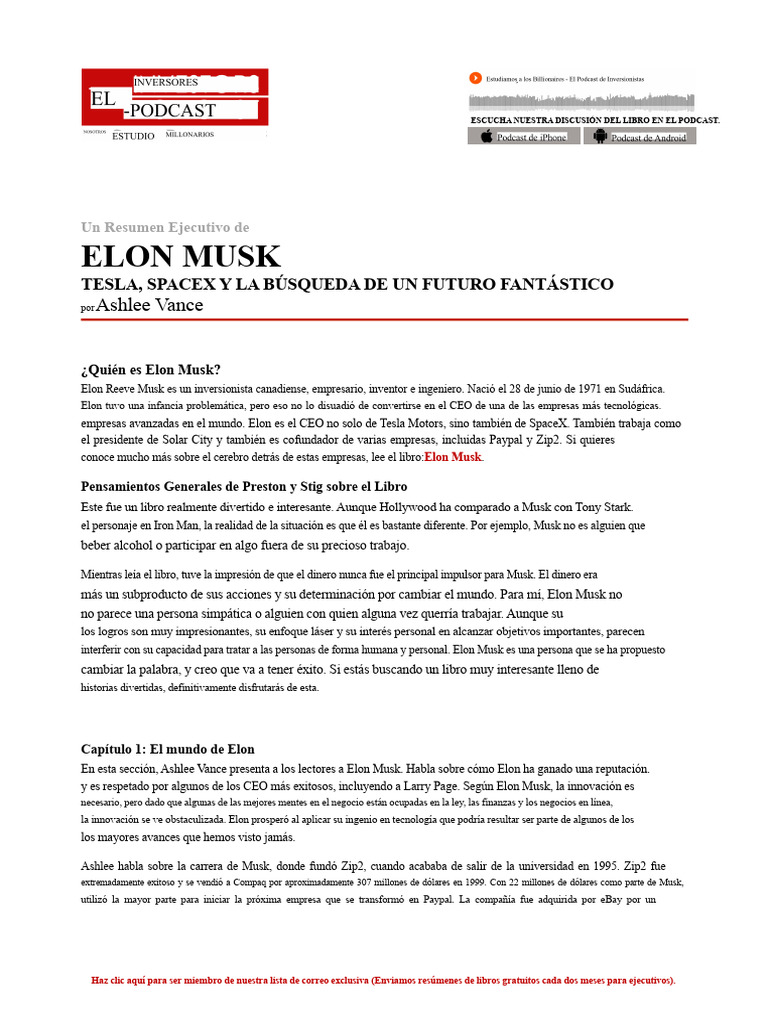 El Libro de Elon Musk - NUEVO | PDF | Elon Musk | Espacio X