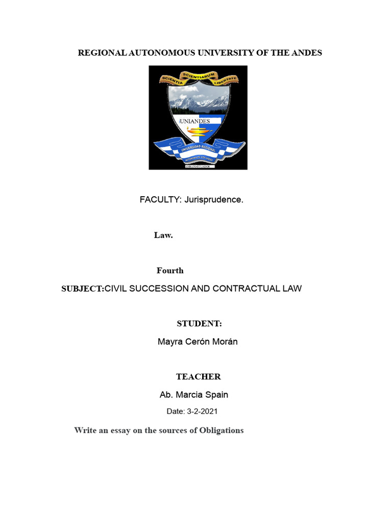 Sources of Obligations in Ecuadorian Law | PDF | Crimes | Crime & Violence