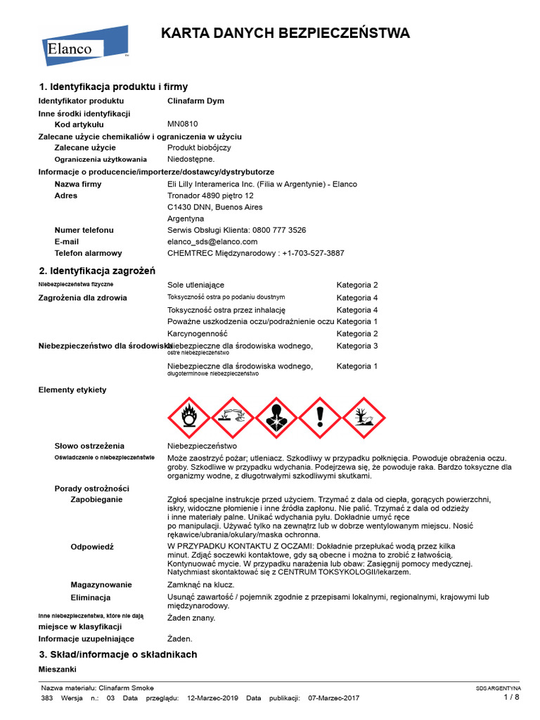 HDS - Clinafarm Dym | PDF