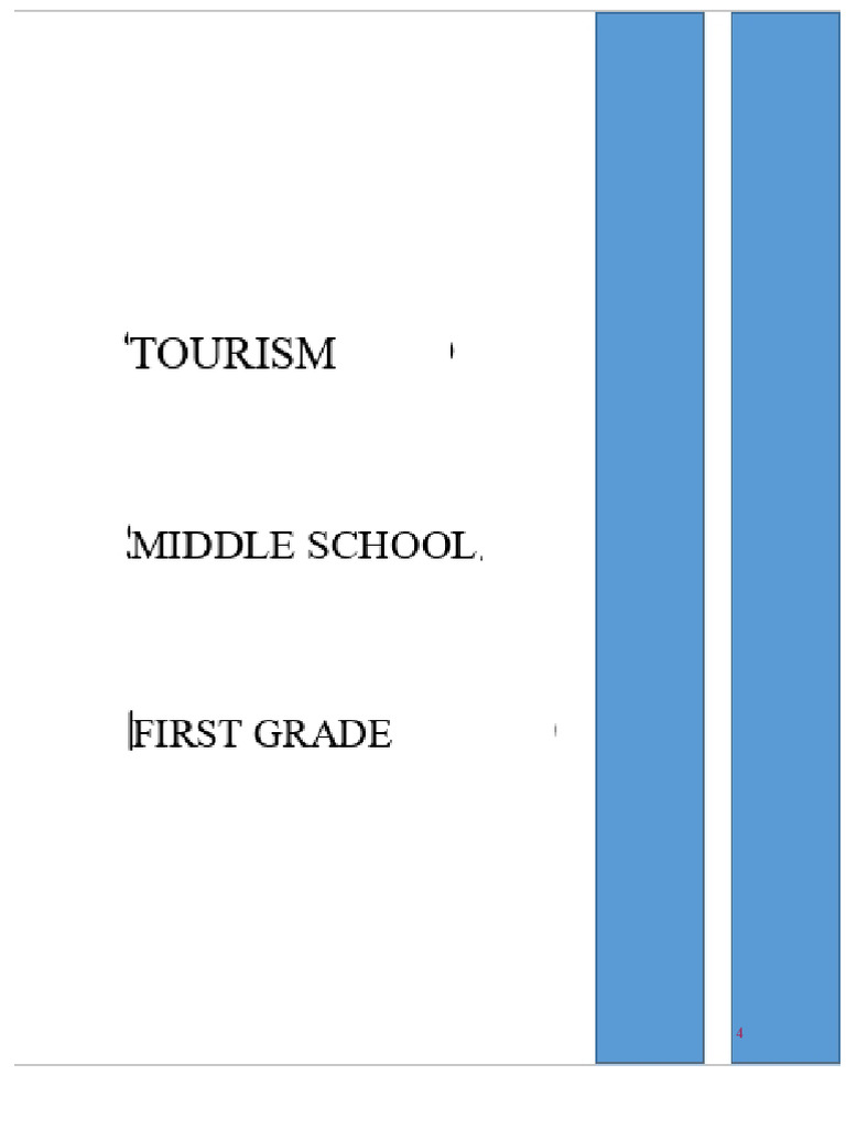 Tourism 1st Year Secondary | PDF | Tourism | Sustainability