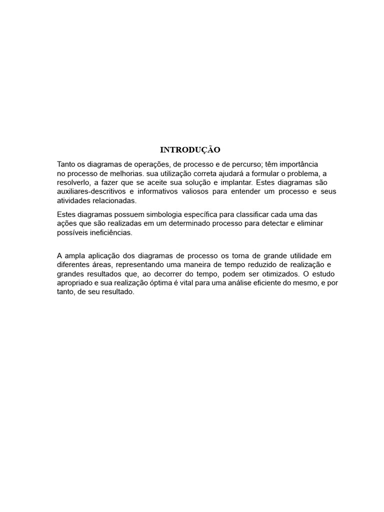 Diagramas de Processo e Melhoria Operacional | PDF | Tempo | Informação