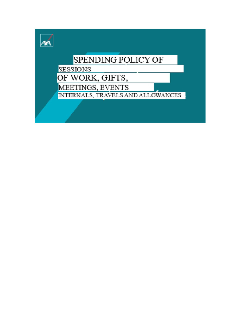 AXA Mexico Expense Policy Guidelines | PDF | Per Diem | Expense