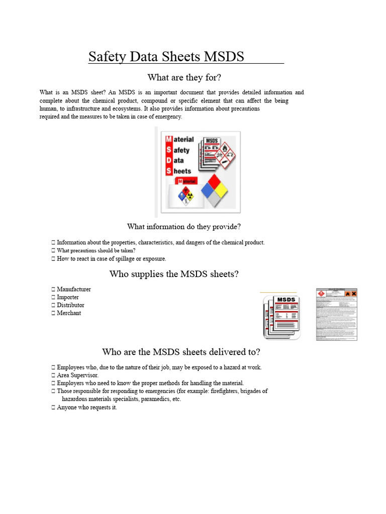 Safety Data Sheets MSDS NFPA | PDF | Combustion | Chemistry
