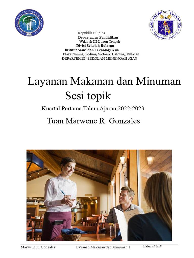 FBS MINGGU 4 - Jenis Menu | PDF