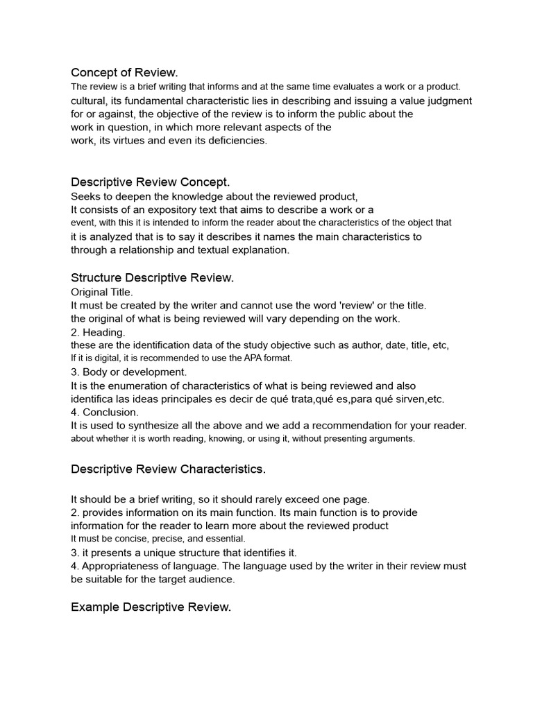 Understanding the Review Concept | PDF | Evaluation