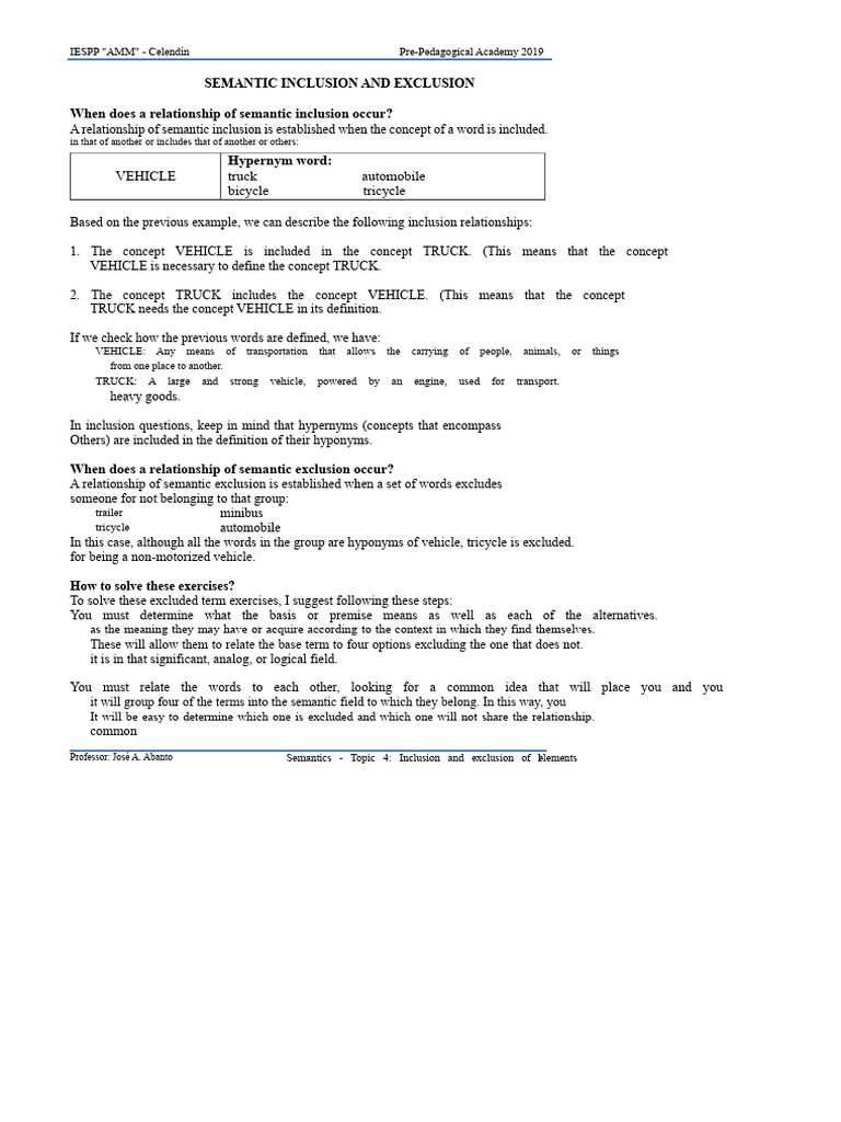 Theme 4 Inclusion and Exclusion of Words - Student | PDF
