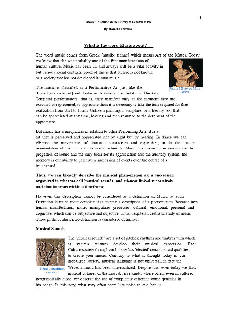 Booklet On The History of Music | PDF | Rhythm | Sound