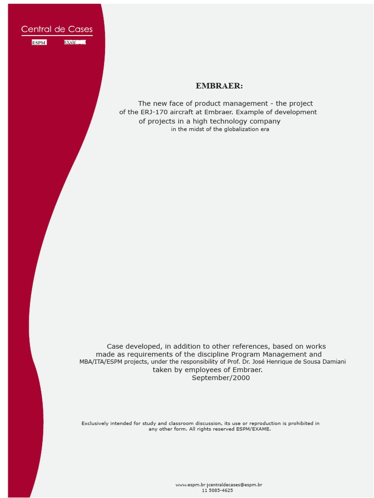 Embraer | PDF | Project Management | Business
