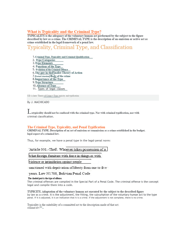 Understanding Criminal Type and Typicality | PDF | Crimes | Crime ...