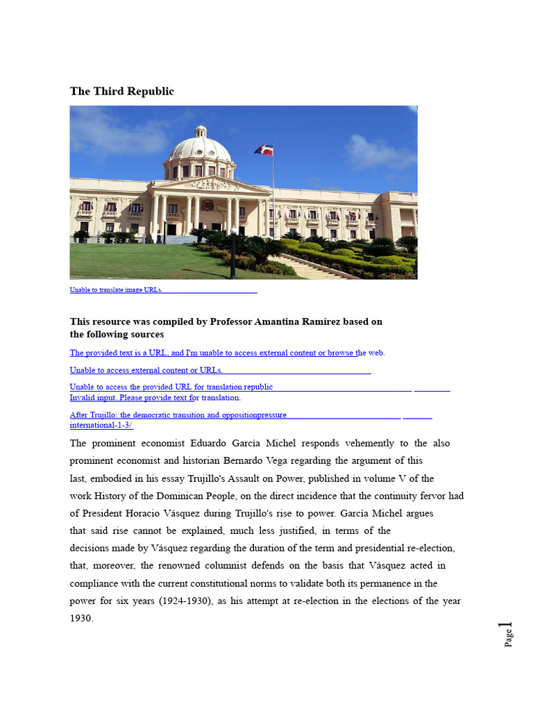 The Third Republic: Vásquez and Trujillo | PDF | Dominican Republic