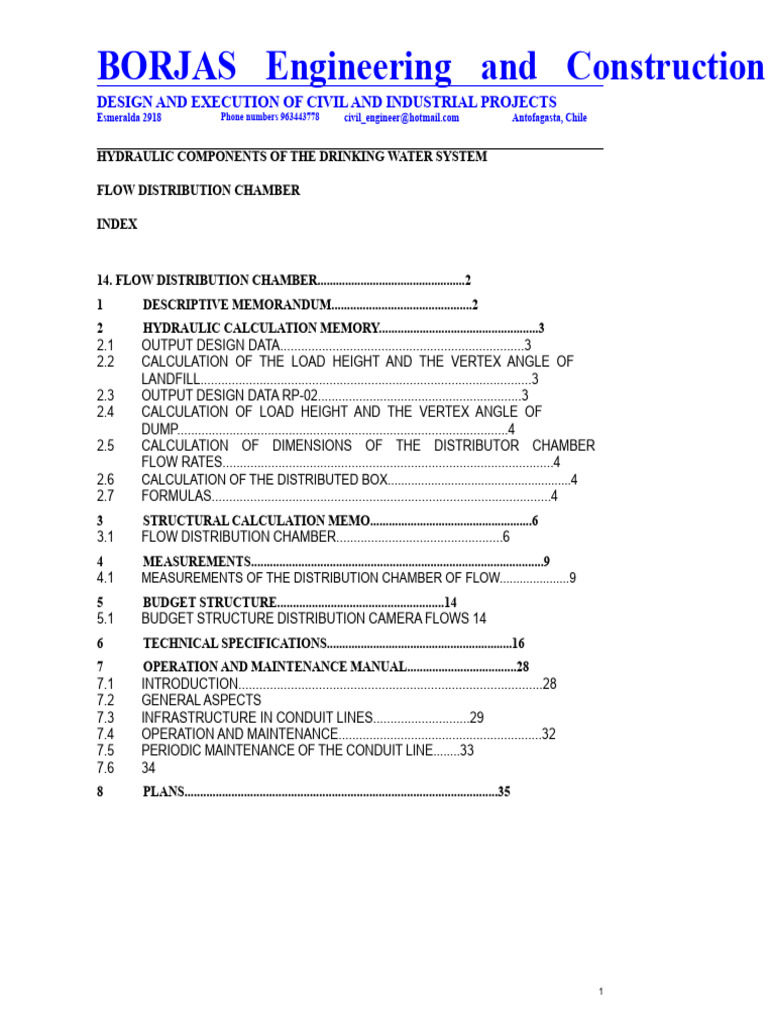Flow Distribution Chamber Design | PDF | Concrete | Civil Engineering