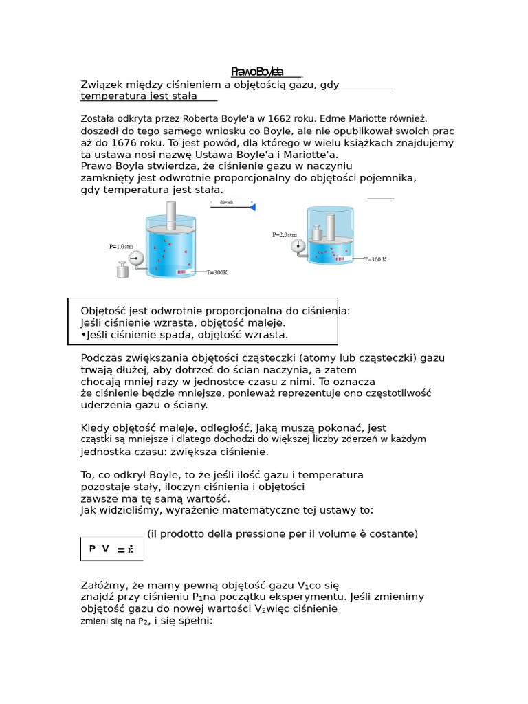 Prawo Boyla | PDF