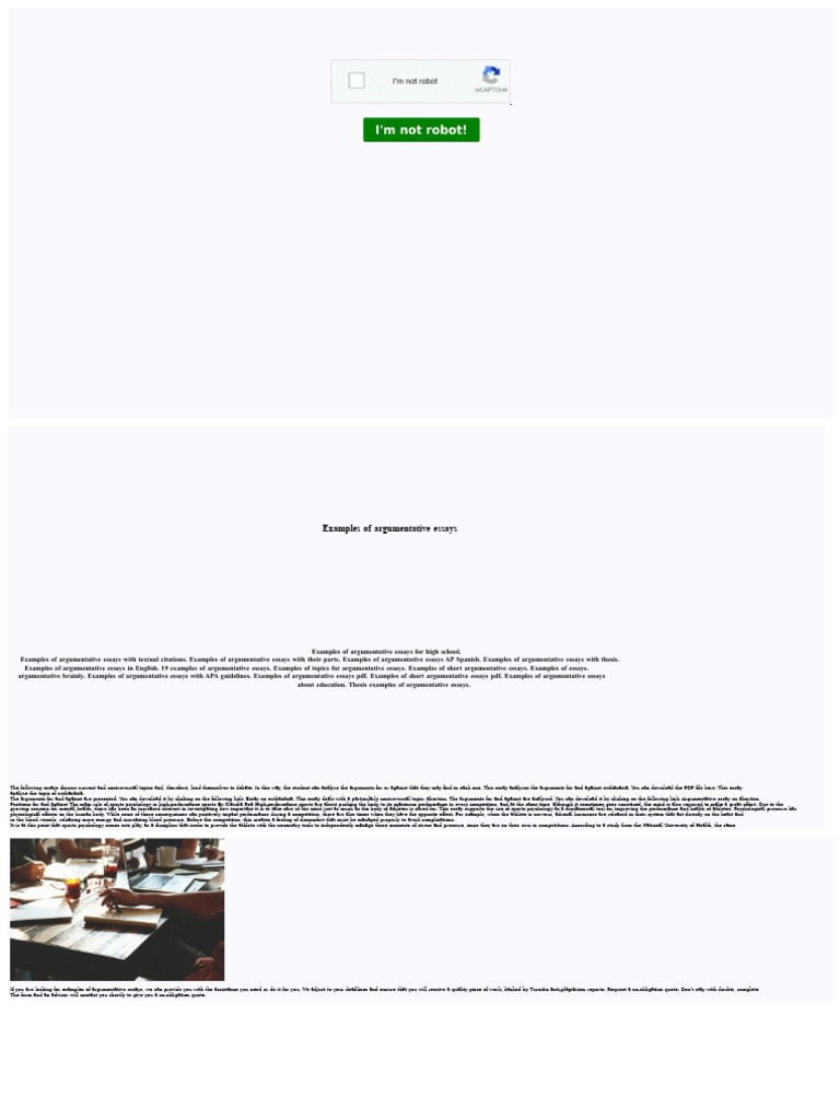 Examples of Argumentative Essays | PDF | Essays | Psychological Concepts