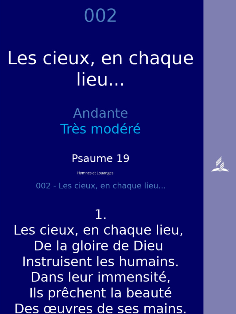 Les cieux et la gloire divine | PDF