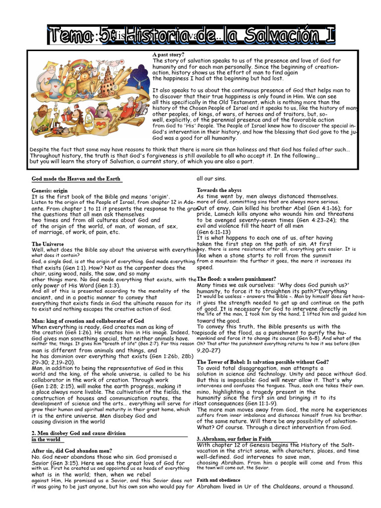History of Salvation Part One PDF | PDF | Book Of Genesis | Isaac
