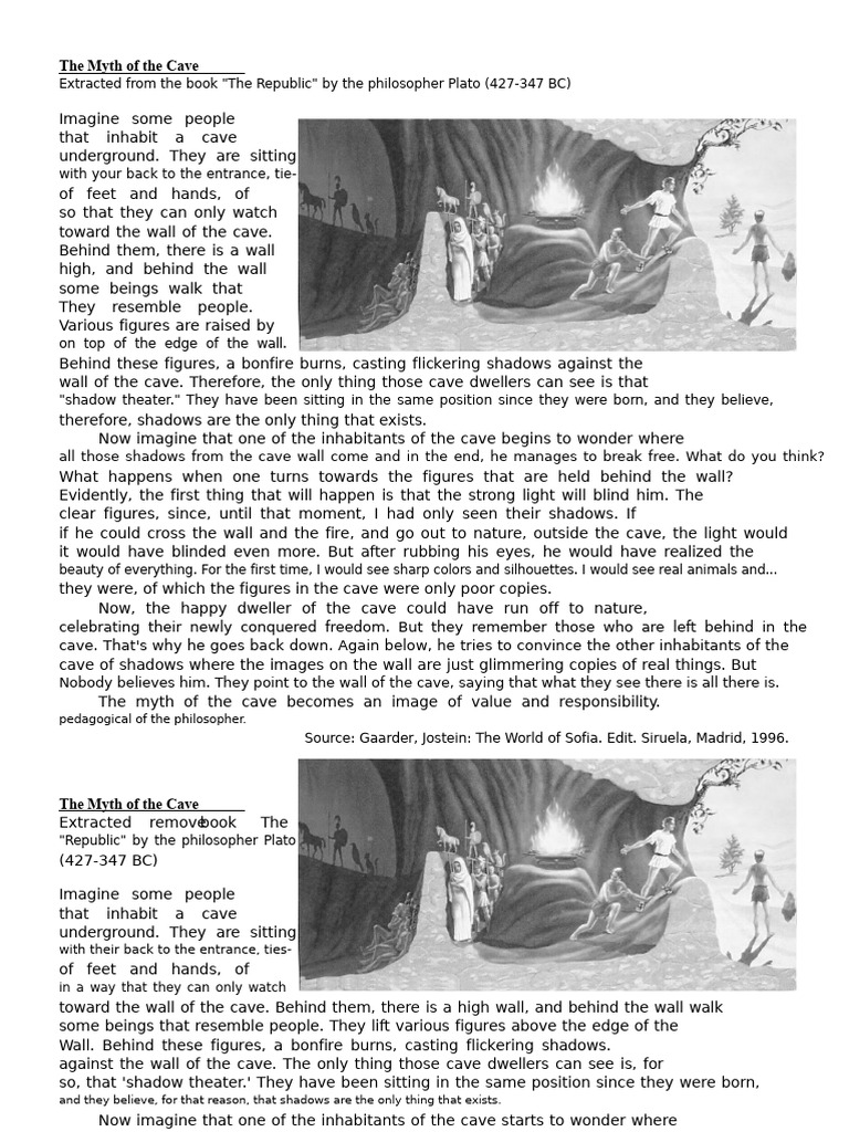 The Myth of The Cave (Summary) | PDF