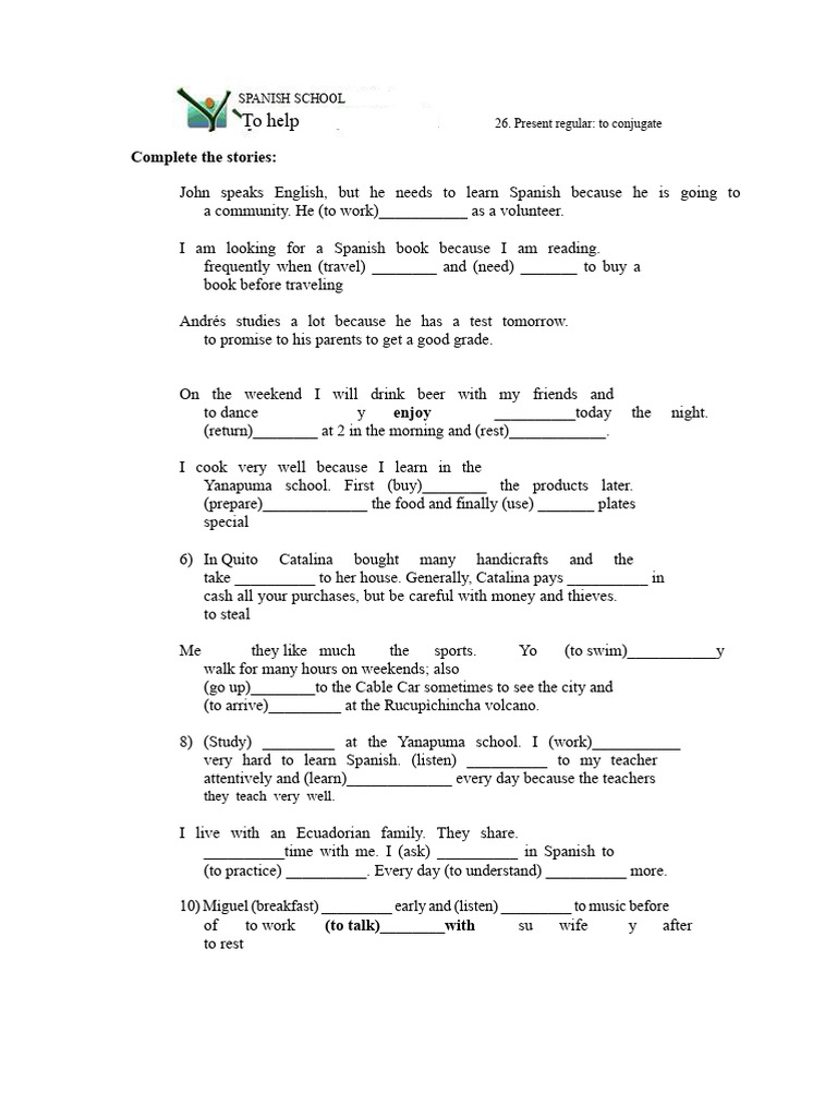 21 Present Regular of Indicative | PDF | Grammatical Conjugation ...