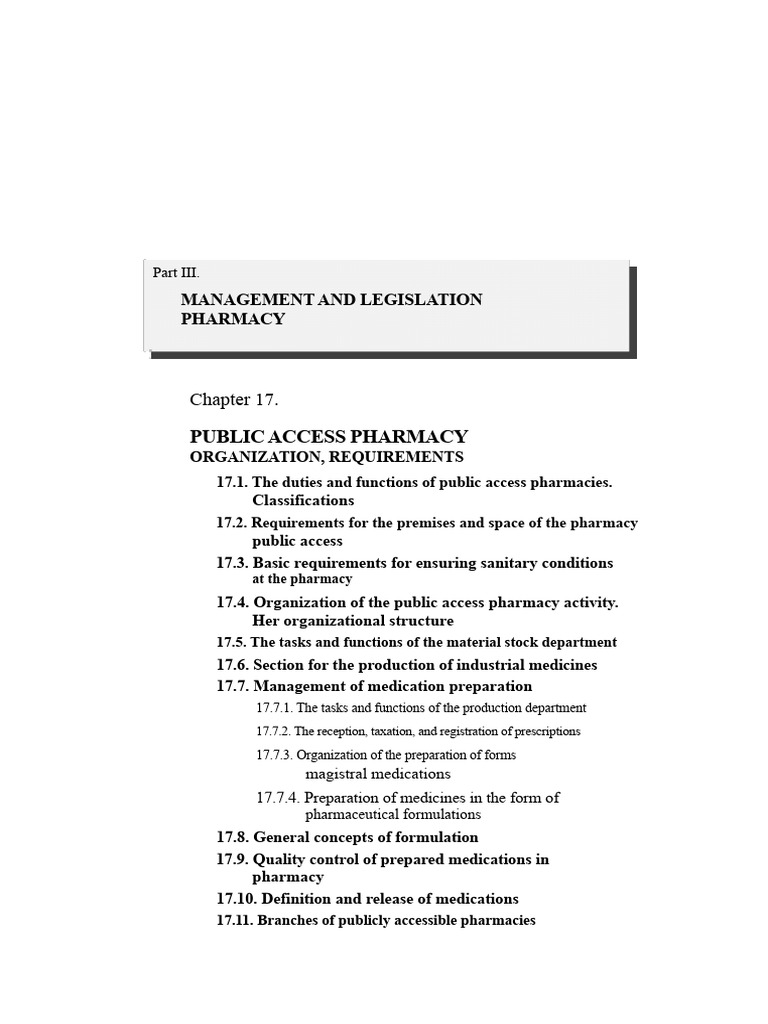 Public Access Pharmacy Requirements | PDF | Pharmacy | Pharmacist