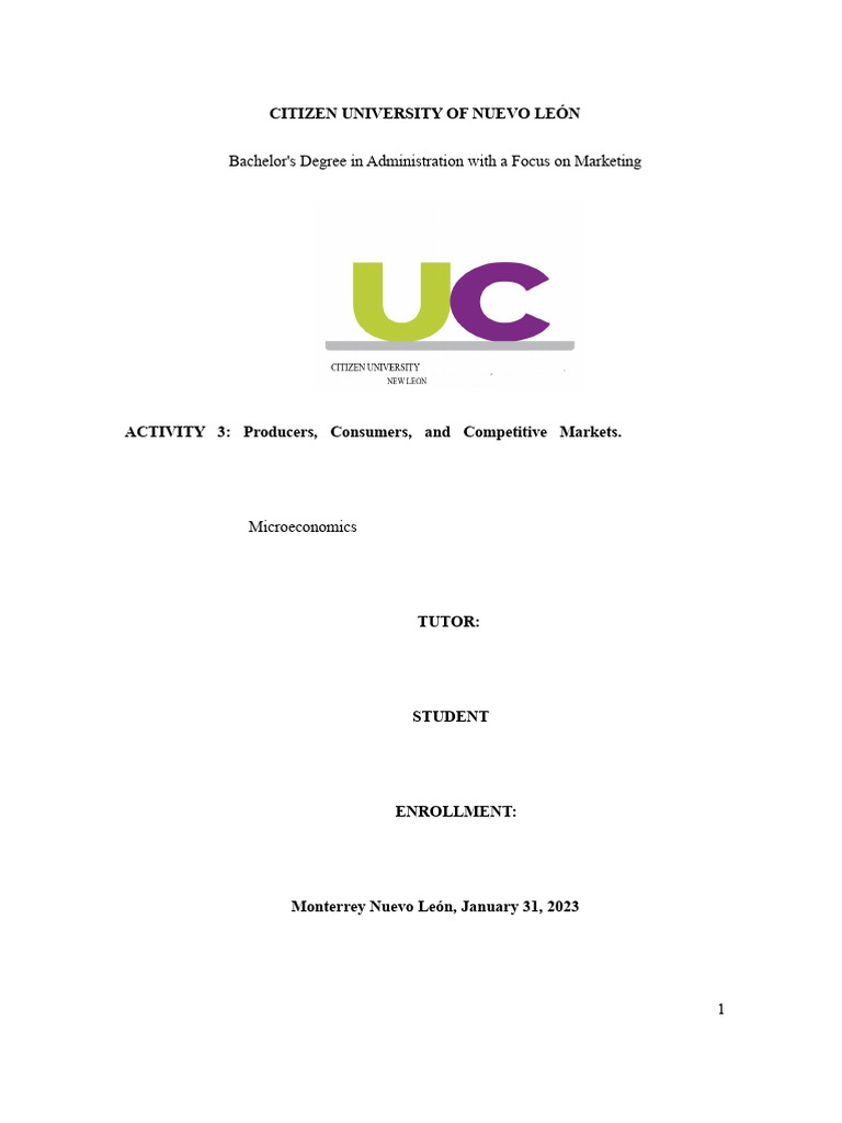 Microeconomics: Producers and Consumers | PDF | Microeconomics | Economies