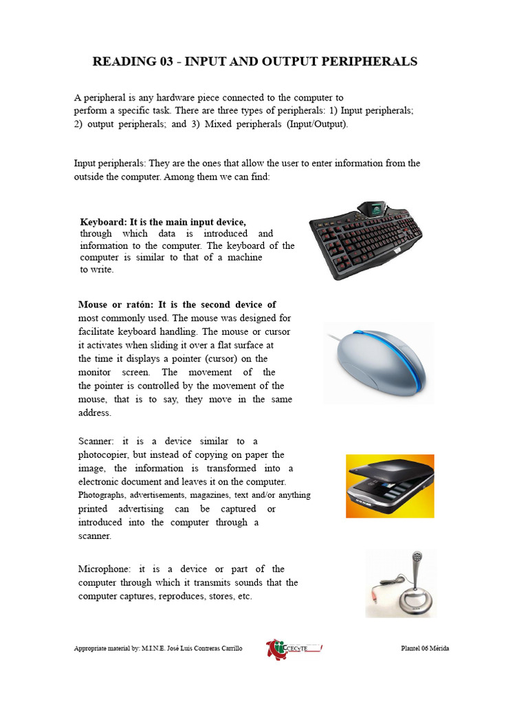 Reading 03 Input and Output Devices | PDF | Cursor (User Interface ...