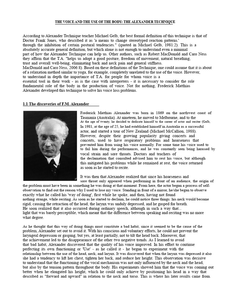 Understanding the Alexander Technique | PDF | Alexander Technique ...