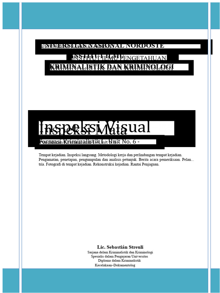 Inspeksi Visual dalam Kriminalistik | PDF