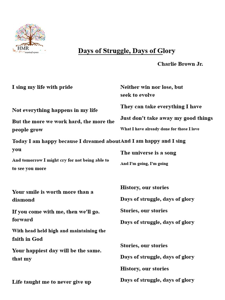 Days of Struggle, Days of Glory | PDF