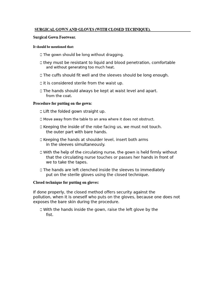 Surgical Shoe Covers and Gloves | PDF