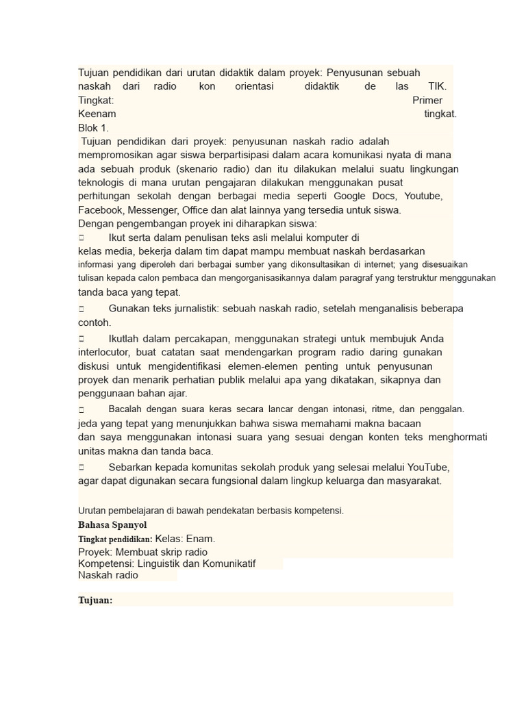 Urutan Didaktik Dari Naskah Radio | PDF