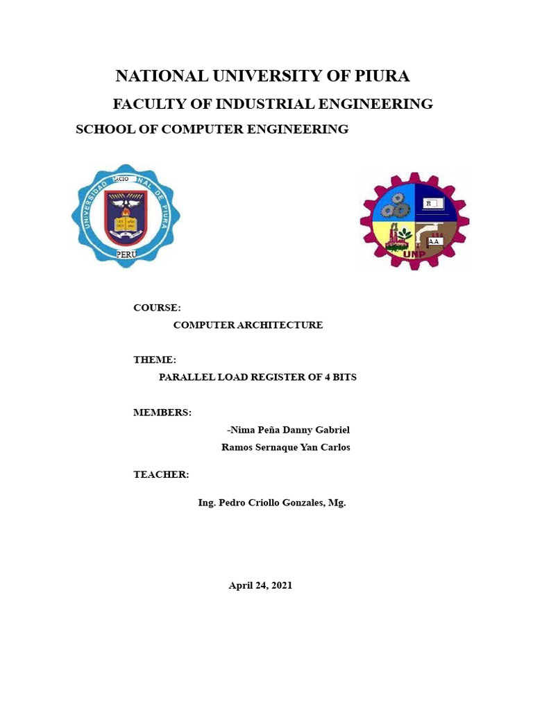 Parallel Load Register 4 Bits | PDF | Electronic Circuits | Electronic ...