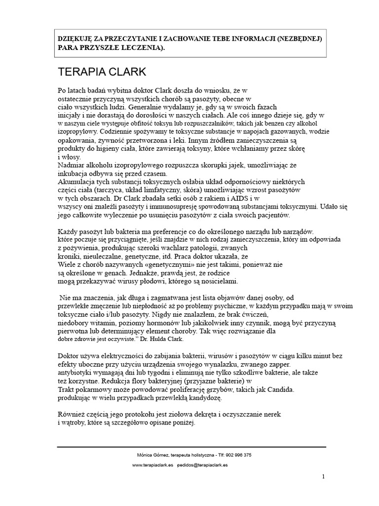 Terapia Huldy Clark | PDF