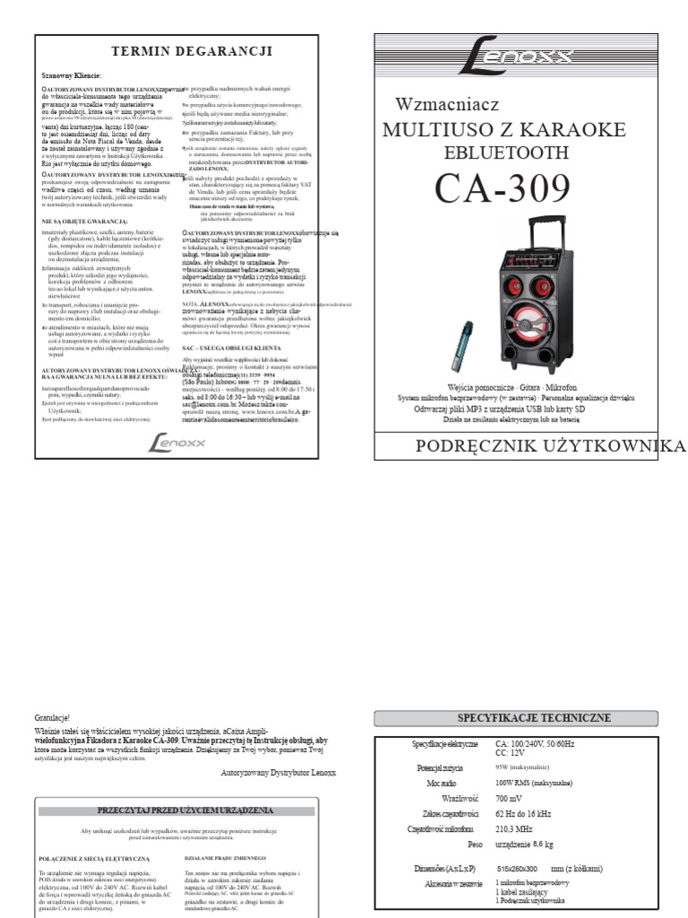 Pudełko Lenox Ca309 | PDF