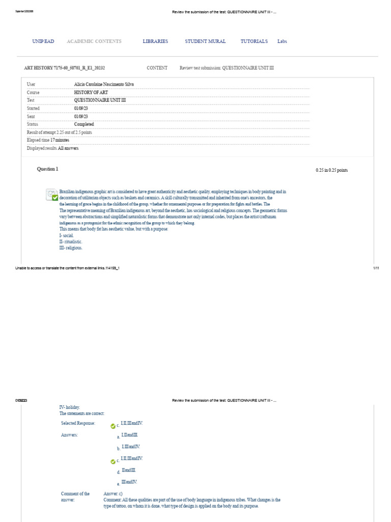 Test - Questionnaire Unit III - .. - History of Art | PDF | Baroque ...