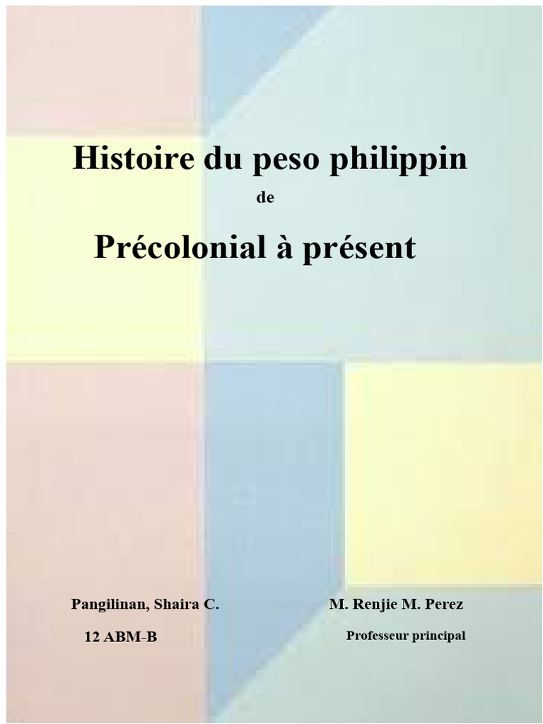 Évolution du peso philippin historique | PDF | Peso mexicain | Argent