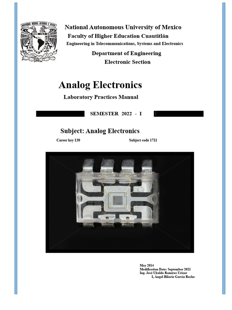 Man Analog Electronics 2022-1 | PDF | Amplifier | Electronic Filter