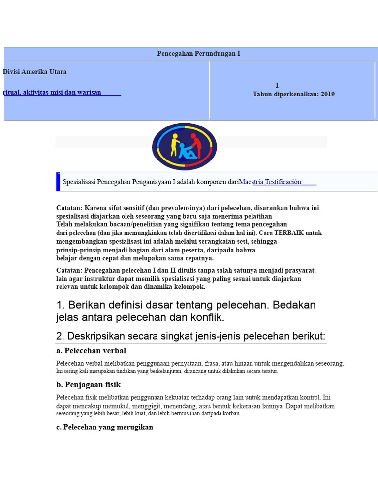 Panduan Pencegahan Perundungan I | PDF