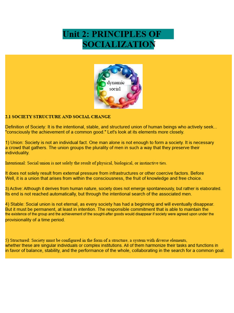 Principles of Socialization | PDF | Communication | Socialization