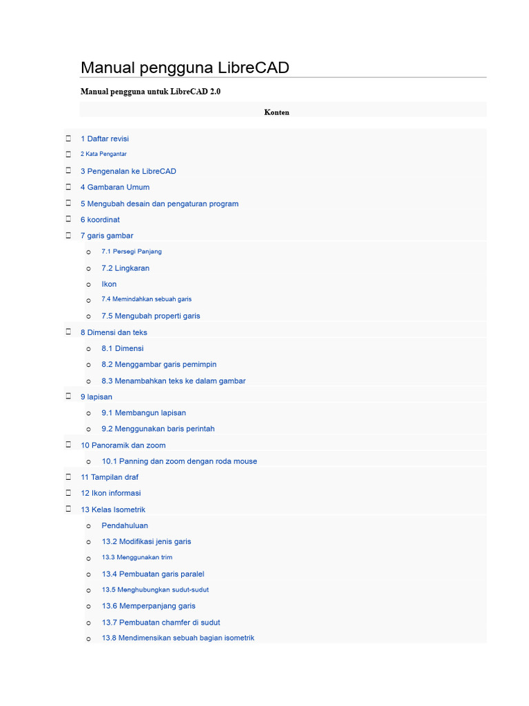 Manual pengguna LibreCAD | PDF