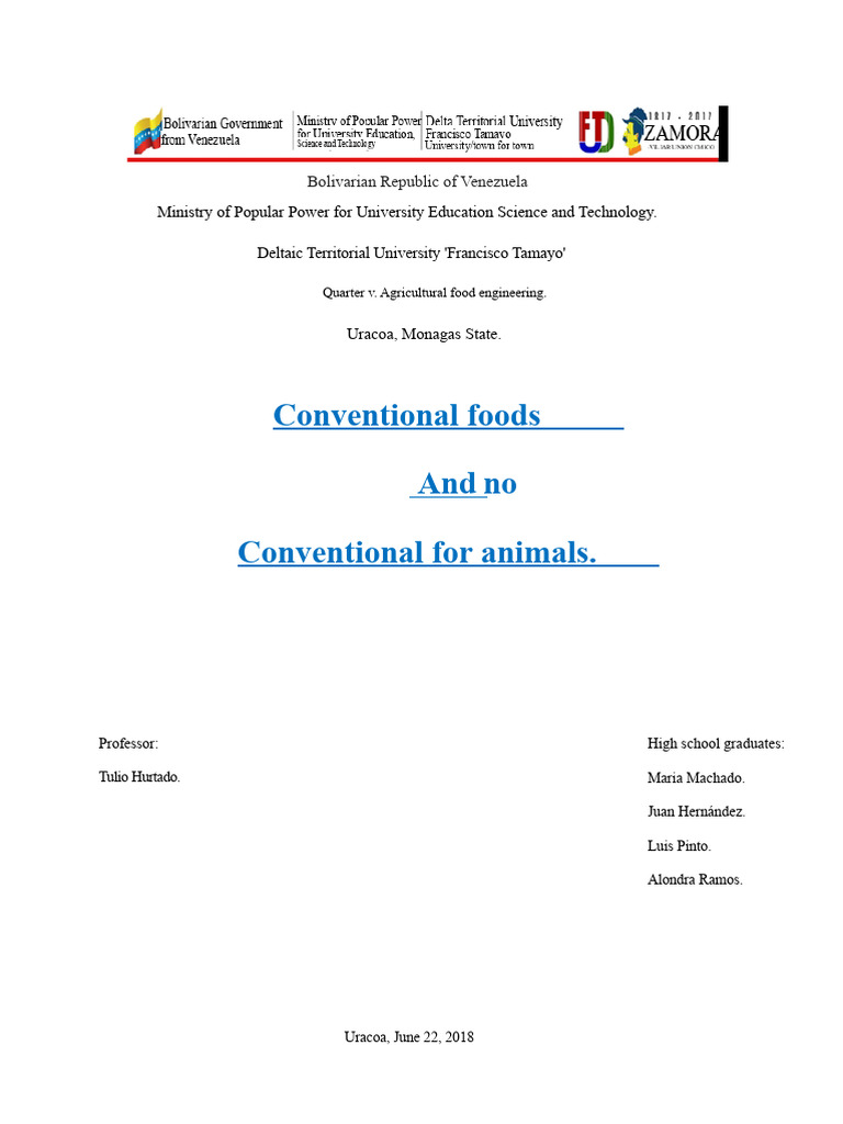 Conventional vs. Unconventional Animal Foods | PDF | Foods | Cereals