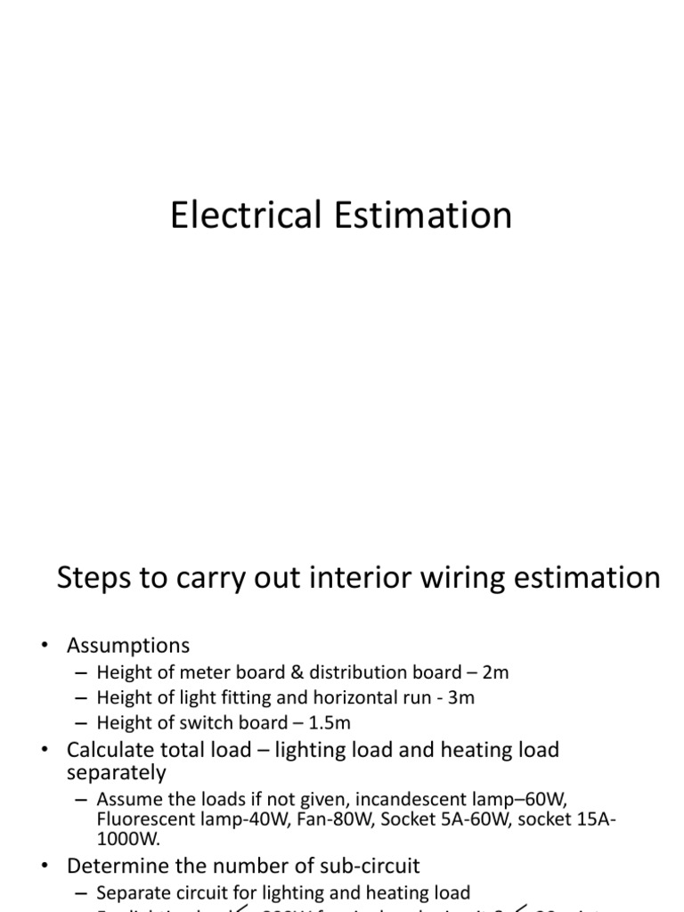 A Comprehensive Guide to Estimating Electrical Wiring Requirements and ...
