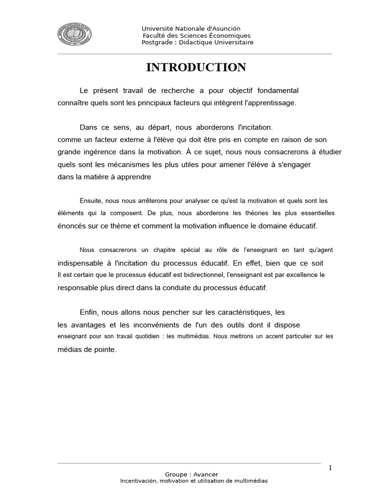 Incitation et motivation en éducation | PDF | Motivant | Motivation