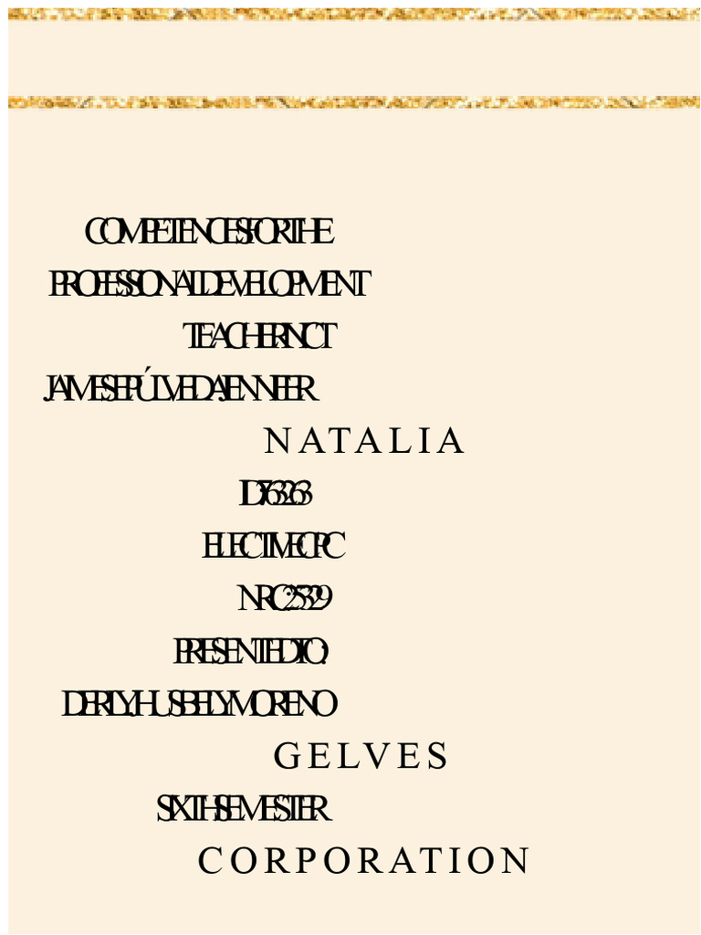 Infographic COMPETENCIES FOR THE PROFESSIONAL DEVELOPMENT OF TEACHERS ...